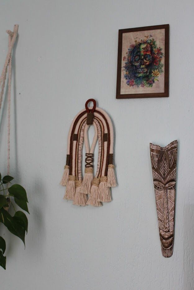 Cocar Têxtil Decorativo de Macramê - Ateliê Michele Freitas