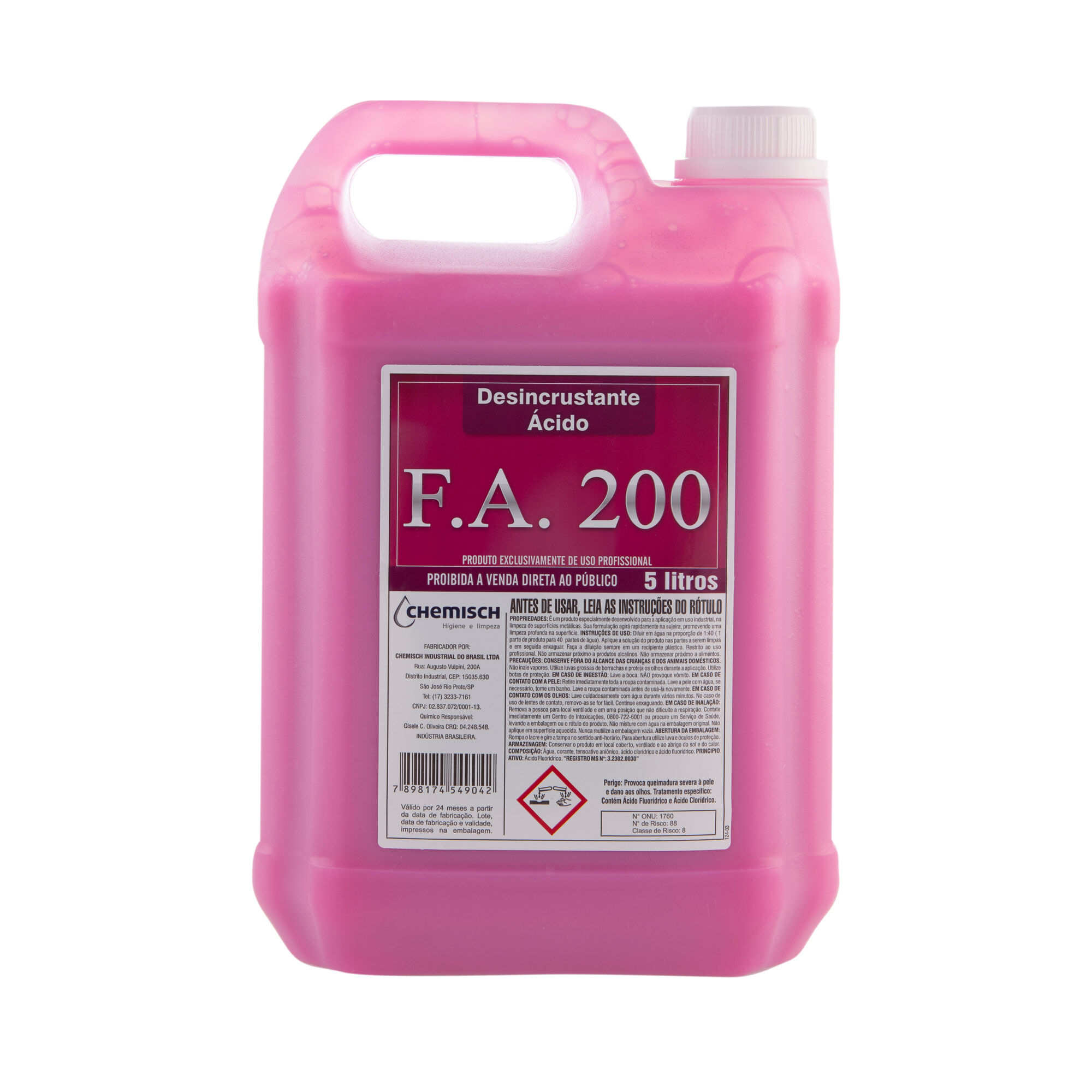 FA 200 Rosa - Desincrustante Ácido - Chemisch