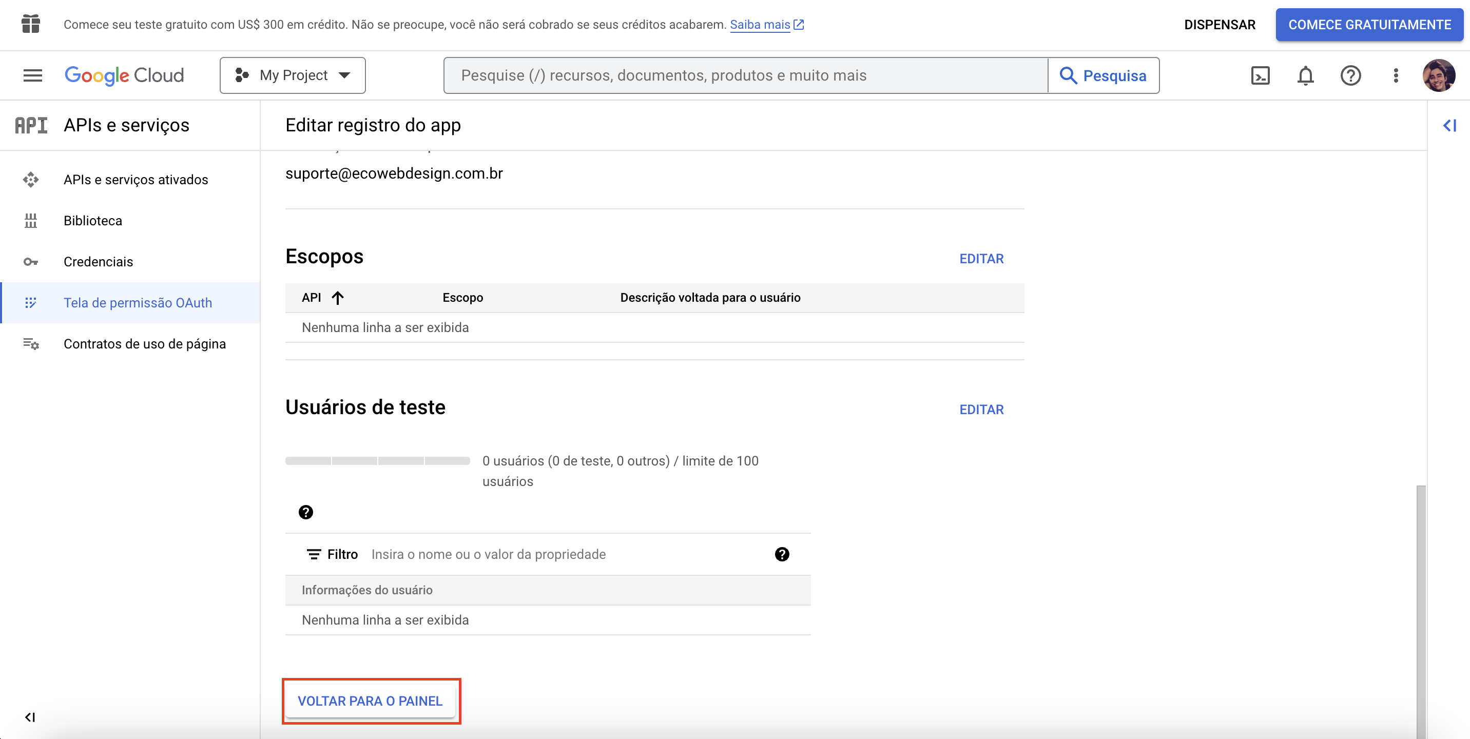 Configurando Login com Google em Documentação Eco Webdesign