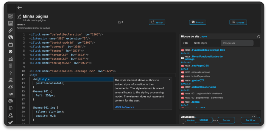 25 vantagens em utilizar o Interago como painel de seu website