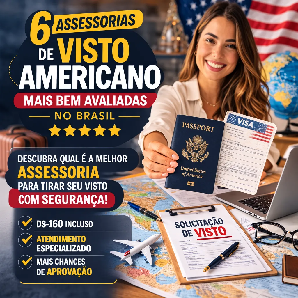 6 Assessorias de Visto Americano Mais Bem Avaliadas no Brasil